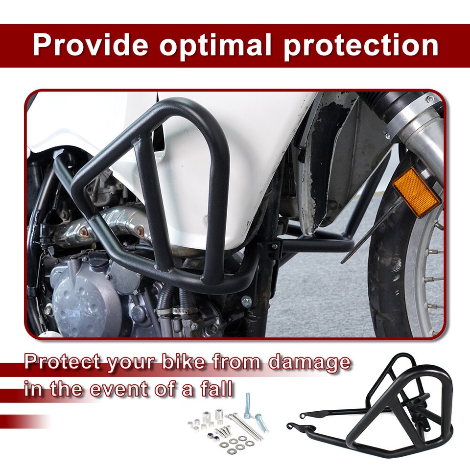 Fit For Kawasaki KLR650 2008-2018 Steel Engine Crash Bars Engine Guard ...