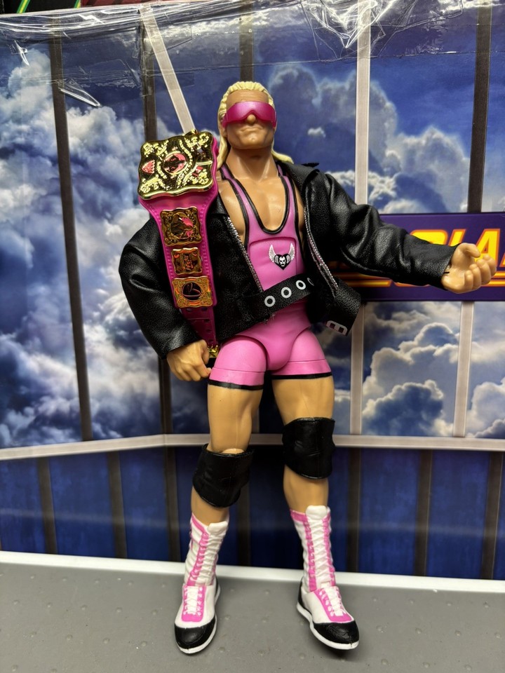 WWE Owen Hart Elite Custom Wrestling Figure AEW King of Harts Hart ...