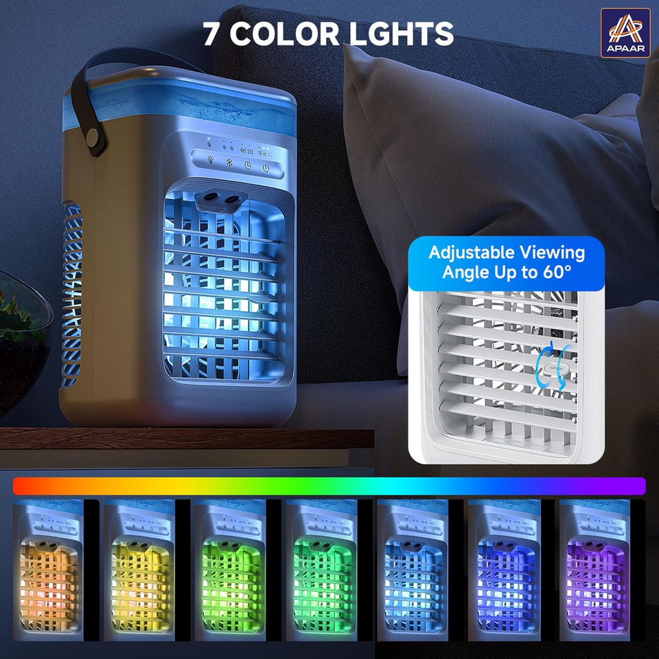 Portable Air Cooler Fan, USB Desktop Evaporative Cooler with Mist, 3 ...