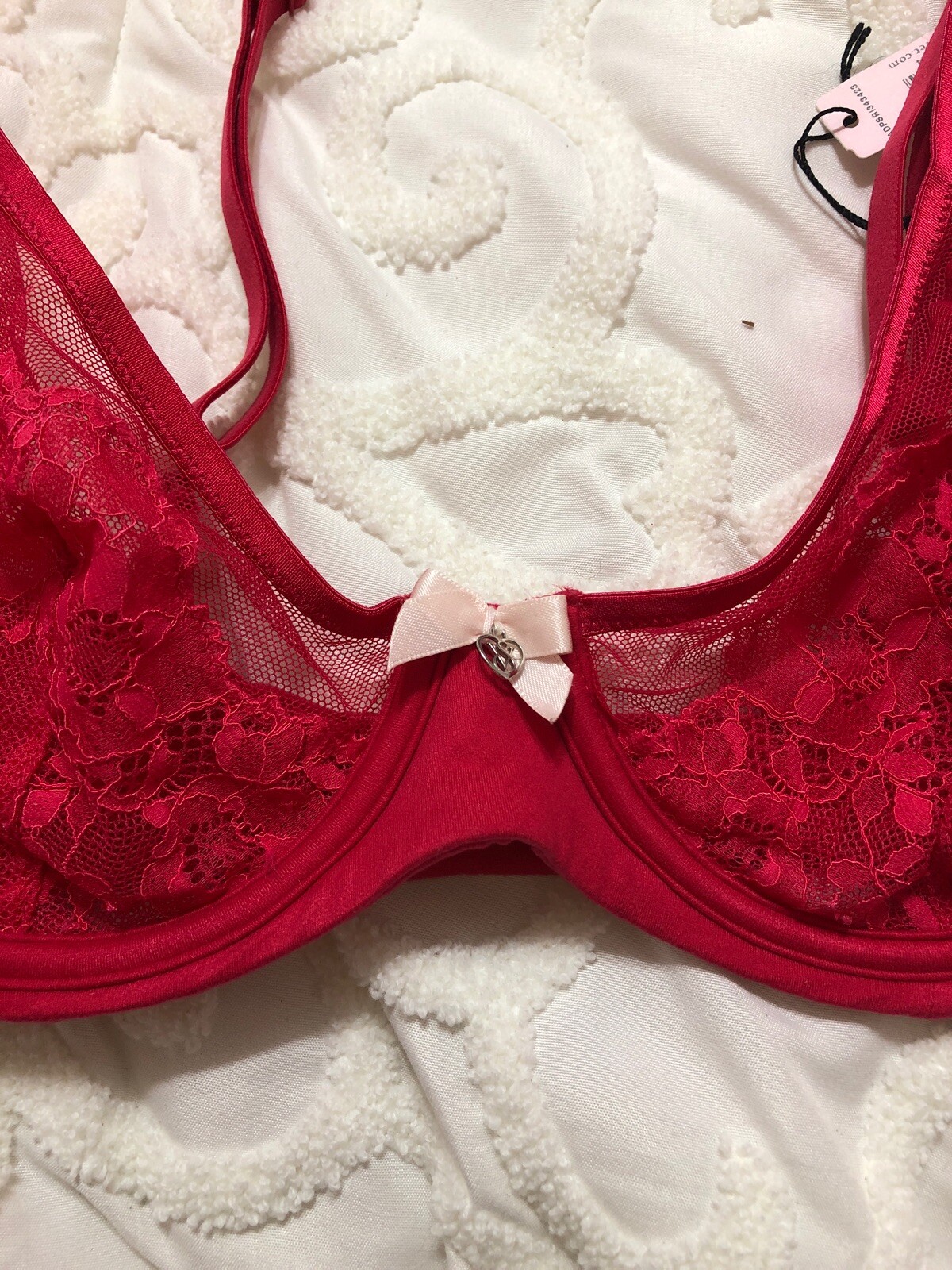 Victoria s Secret Bra Unlined Demi Body By Victoria 34C Red Lace EBay victoria-s-secret-bra-unlined-demi-body-by-victoria-34c-red-lace-ebay