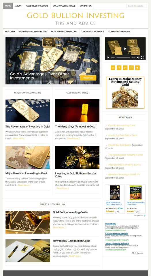 *GOLD INVESTING * affiliate website business for sale w/ AUTO UPDATING ...