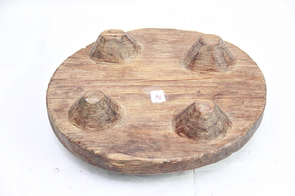 HUNCHBACKED ANTIQUE WOODEN TOOL - SINGLE WOOD RUMALI ROTI, BREAD MAKING ...