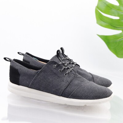 Toms Women's Del Rey Sneaker Size 9.5 Gray Linen Athletic Casual Shoe ...