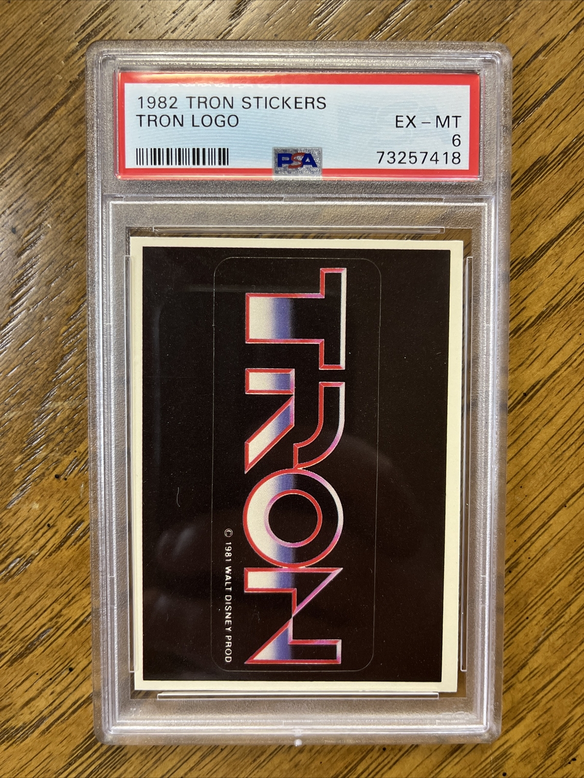 1982 Walt Disney TRON Stickers "Tron Logo" PSA 6 POP 2 | eBay