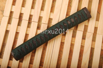 Black Rayskin Tsuka Dark Green Synthetic Silk Ito for Japanese Samurai ...