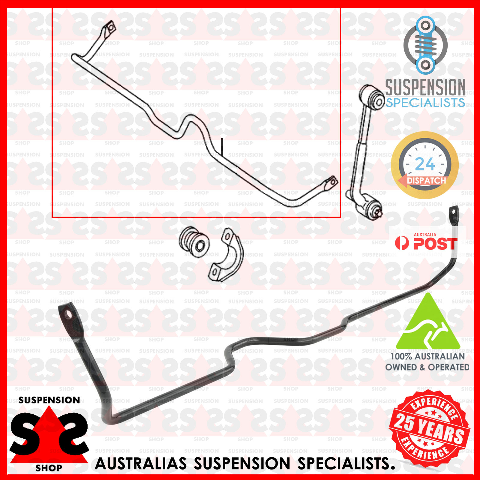 Rear Stabiliser Bar, Suspension Suit MERCEDES-BENZ C-Class (W203) C 350 ...