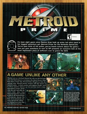 2002 Metroid Prime Gamecube Print Ad/Poster Authentic Original Video ...