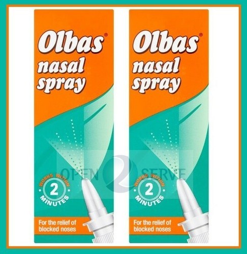 2x Olbas Nasal Spray Decongestant - For The Relief of Blocked Noses ...