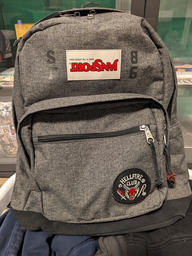 Stranger Things x JANSPORT RIGHT PACK HELLFIRE CLUB Grey and Black ...