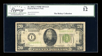 DBR 1928-B $20 LGS FRN Minneapolis Fr. 2052-Ilgs Legacy 12 Serial ...