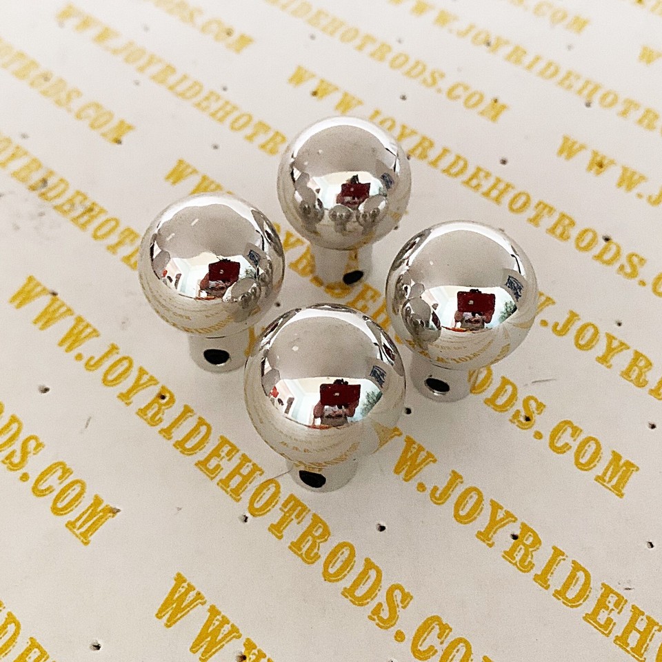 4 x Ford 'Shoebox' Style Polished Aluminum Dash Knobs - SoCal Speed Shop | eBay