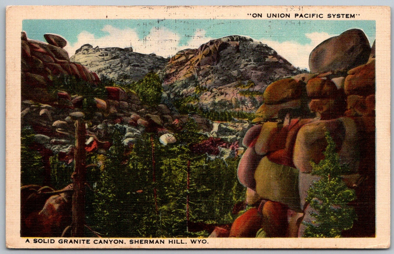 Sherman Hill Wyoming 1944 Postcard Granite Canyon Union Pacific ...