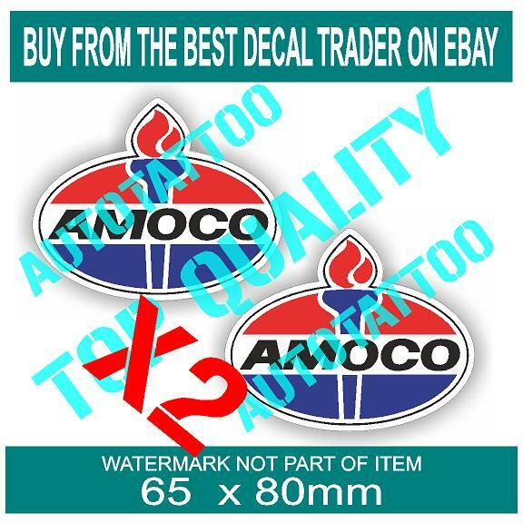 VINTAGE AMOCO GASOLINE Decal Sticker Vintage Australiana Garage Hot Rod ...