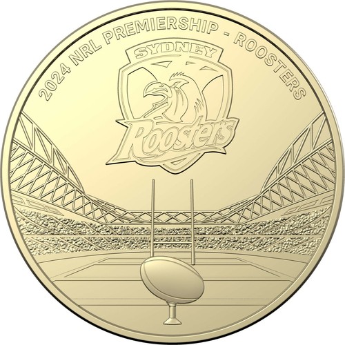 2024 National Rugby League Collectable Coin - Sydney Roosters $1 Coin ...