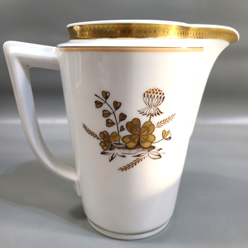 Royal Copenhagen Golden Clover Creamer Cream 6" Tall White Gold Denmark ...