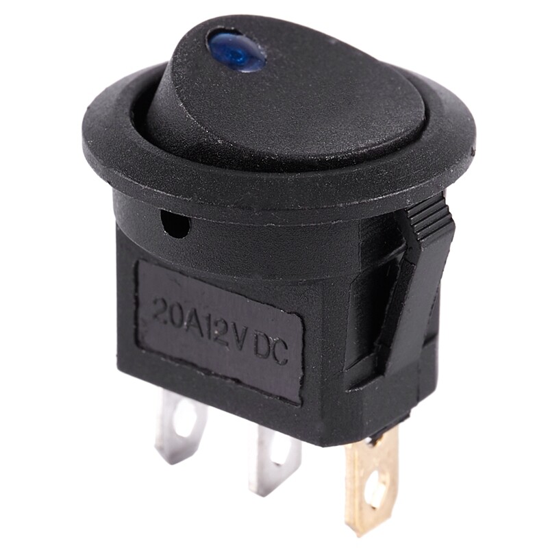 3X(12V LED Inverter Rocking Rocker Switch ROUND SPST ON-OFF for BOAT ...