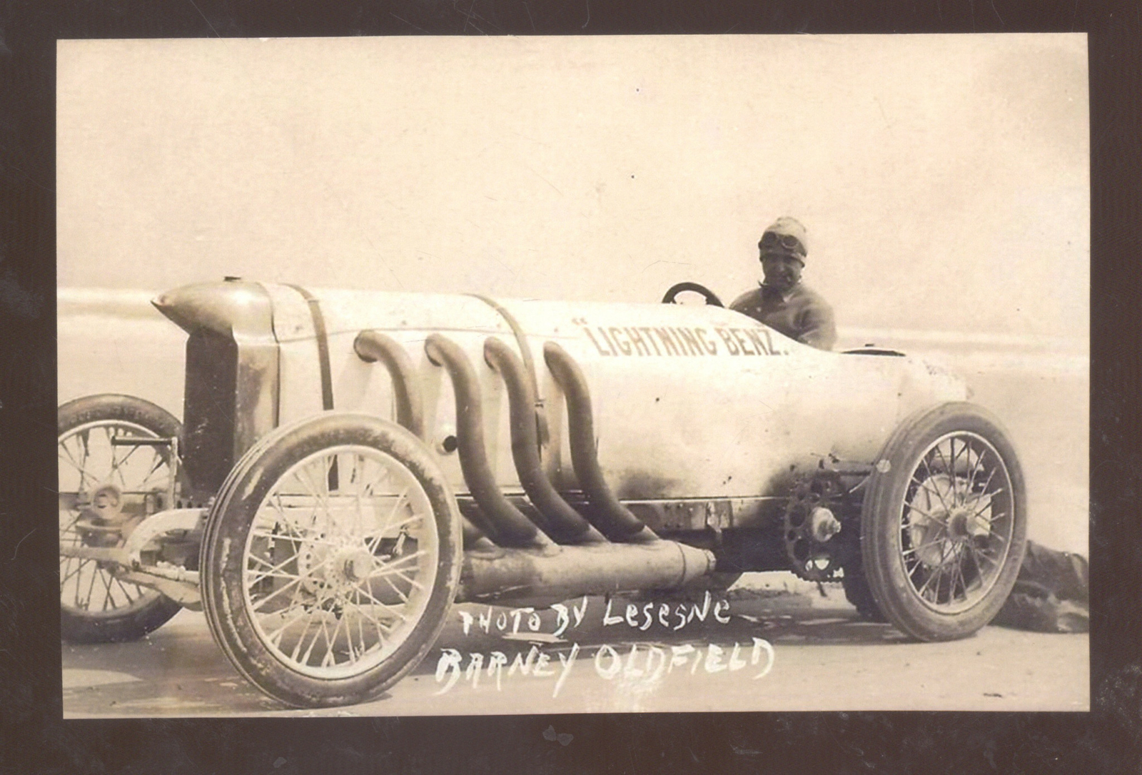 REAL PHOTO BARNEY OLDFIELD RACE CAR INDIANAPOLIS 500 RACING POSTCARD ...