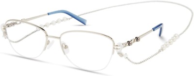 VIVA VV8023 010 Silver Metal Half-Rim Optical Eyeglasses Frame 53-16 ...