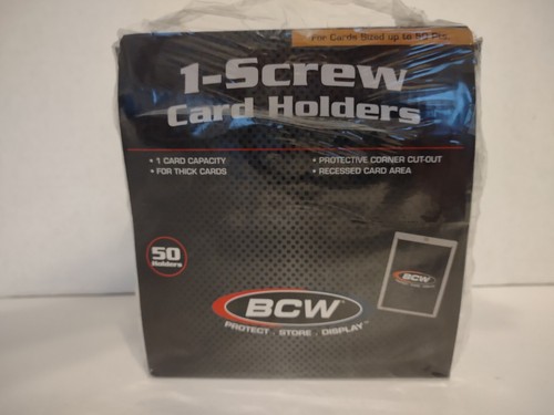 BCW 1 - Screw Down Card Holder Case 50 Point Trading Cards - 50 Pack ...