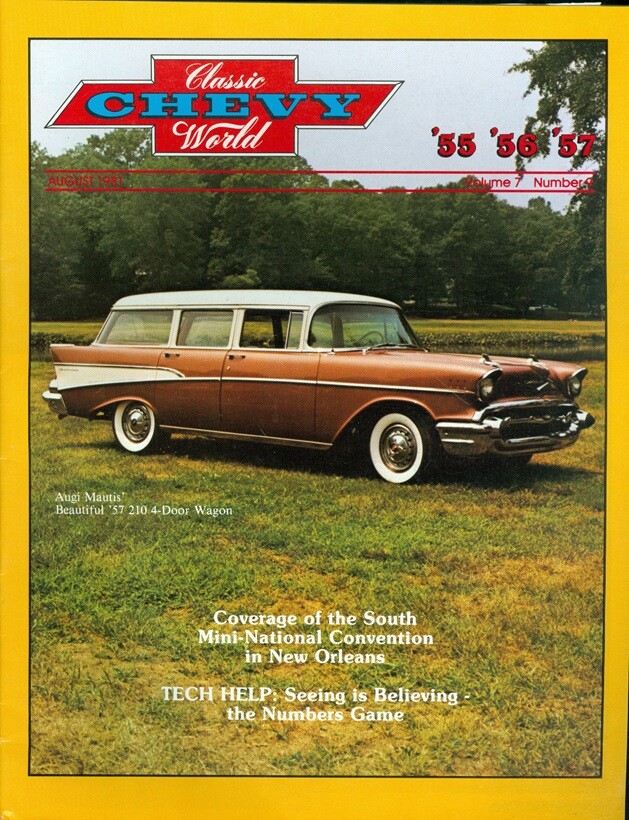 1981 Classic Chevy World Magazine: Augi Mautis '57 210 4dr Wagon/New ...