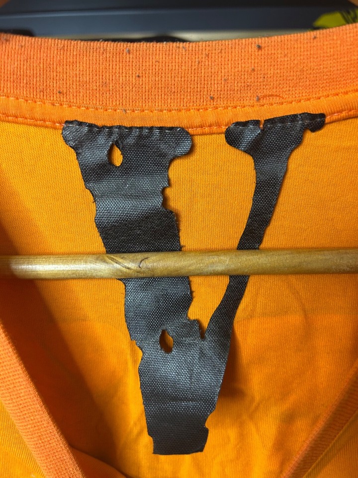 VLONE Orange Logo Tee Size M Front & Back Print | eBay