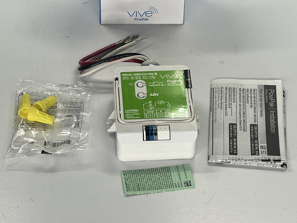 LUTRON RMJS-16RCCO1DV-B PowPak Relay Module w Softswitch & Occupancy ...