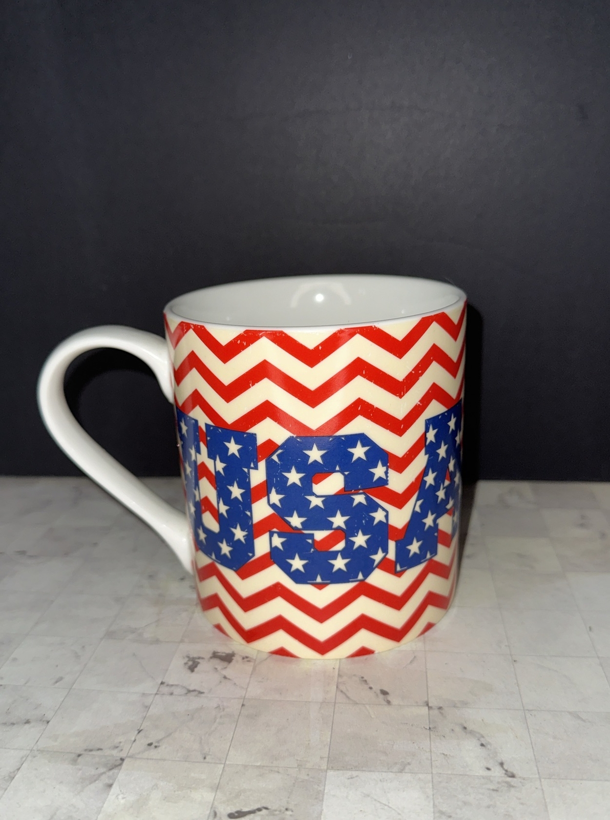 USA Red White Blue Home Essentials Coffee Tea Cup Mugs 16oz Pre Owned ...