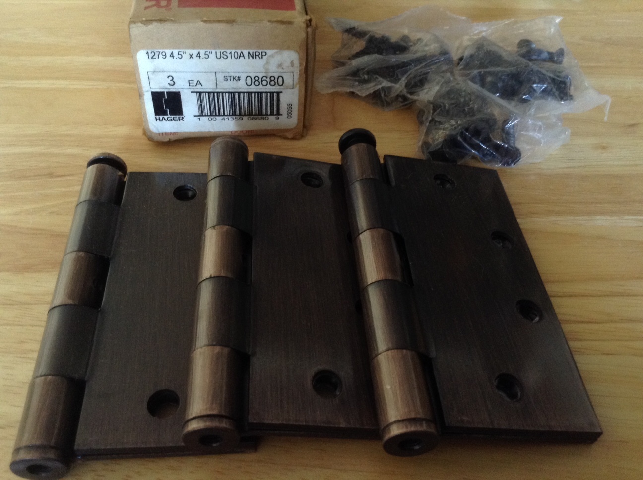 Hager 1279 Door Hinges 4.5" X 4.5" NRP US10A (Lot of 4) | eBay
