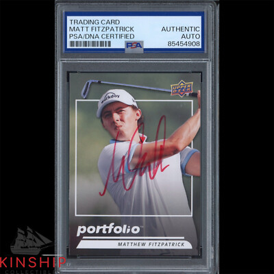 Matt Fitzpatrick signed 2024 Upper Deck Trading Card PSA DNA Slab Golf ...