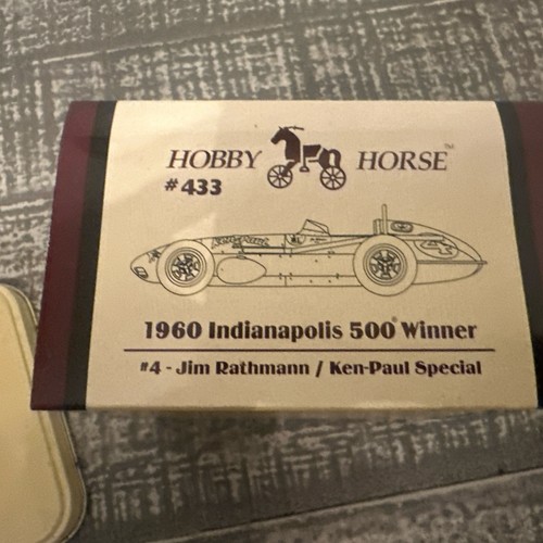 HOBBY HORSE 433 Ken-Paul Special n°4 Winner Indianapolis 500 1960 1.43 ...