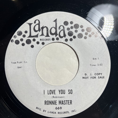Teen Rocker 45 Rpm By Ronnie Master On Landa #669 “I Love You So/I Don ...