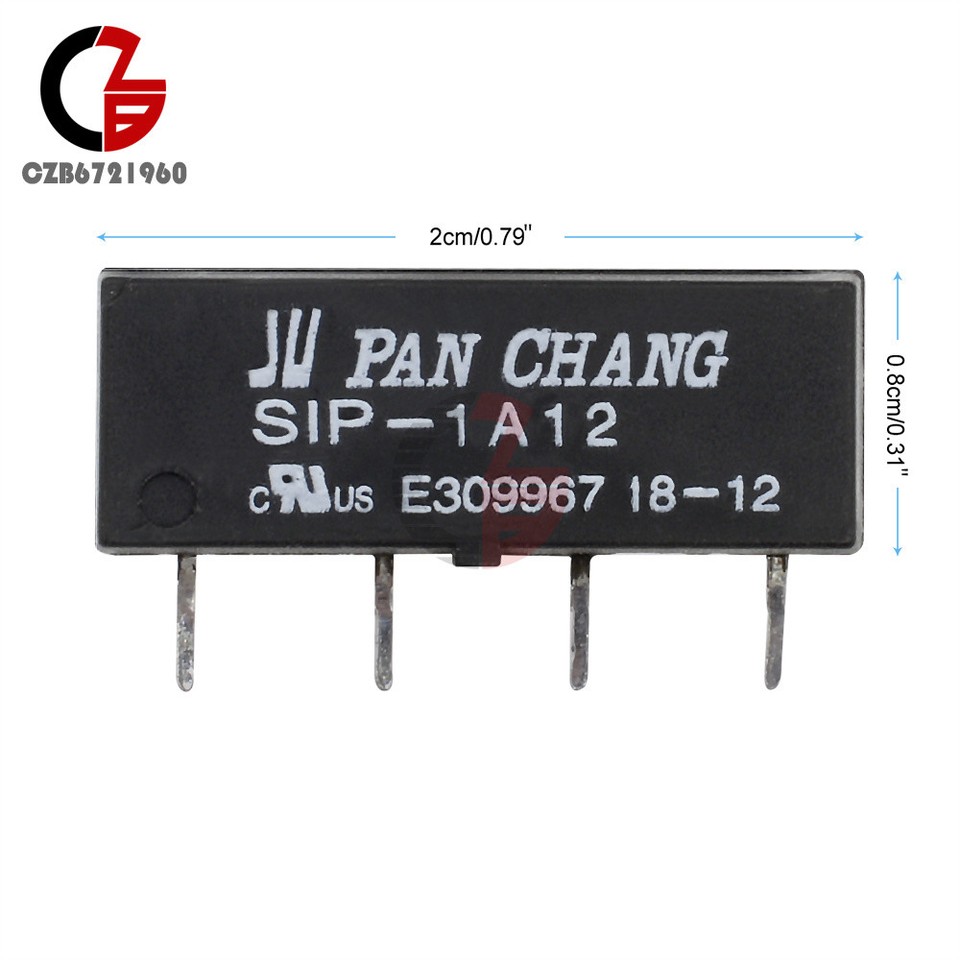 10PCS 12V Relay SIP-1A12 Reed Switch Relay 4PIN for PAN CHANG Relay NEW ...