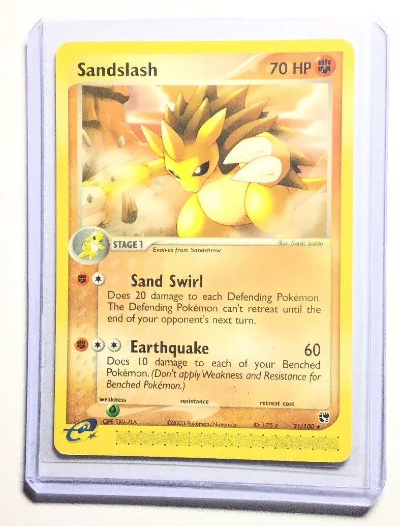 SANDSLASH - 21/100 - Ex Sandstorm - Rare - Pokemon Card - NM | eBay