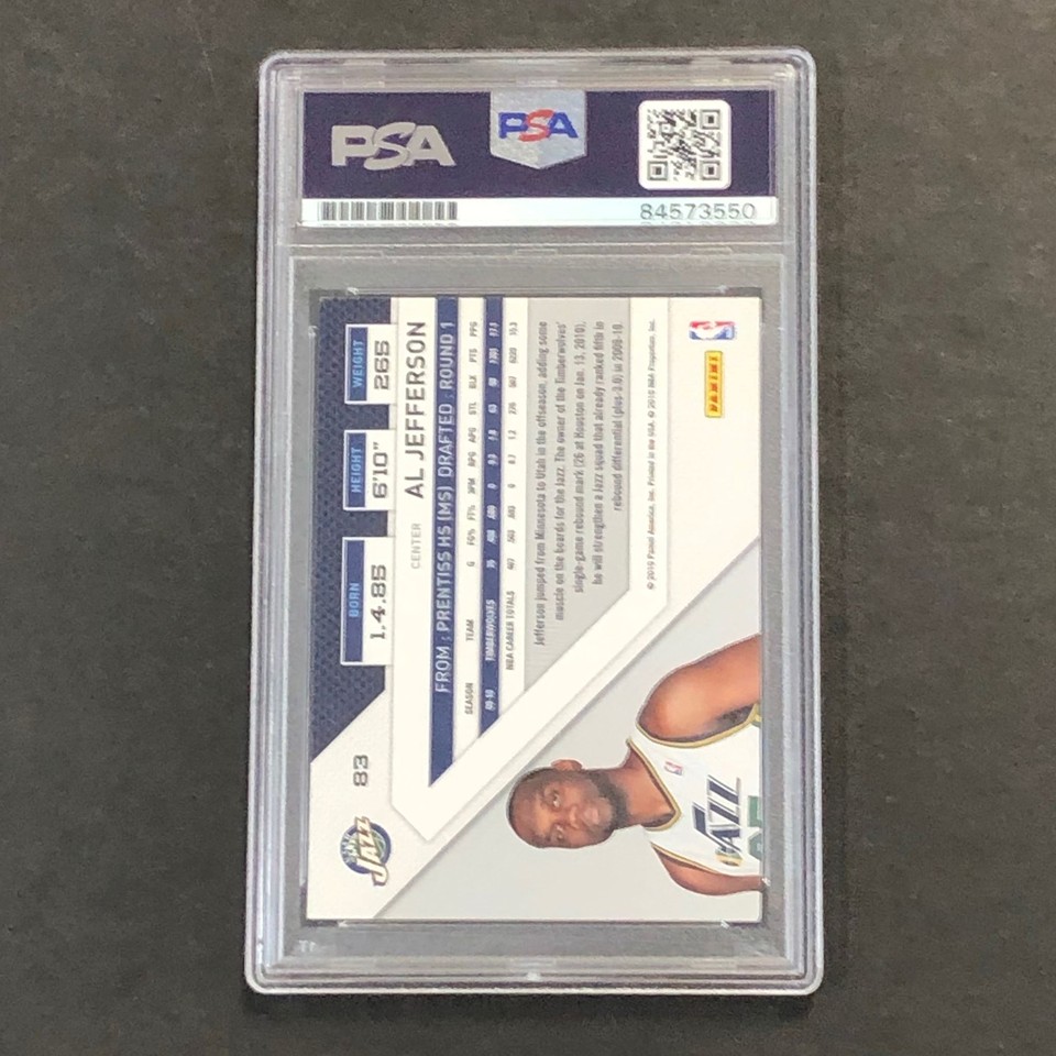 2010-11 Panini Threads #83 Al Jefferson Signed AUTO PSA Slabbed Jazz | eBay