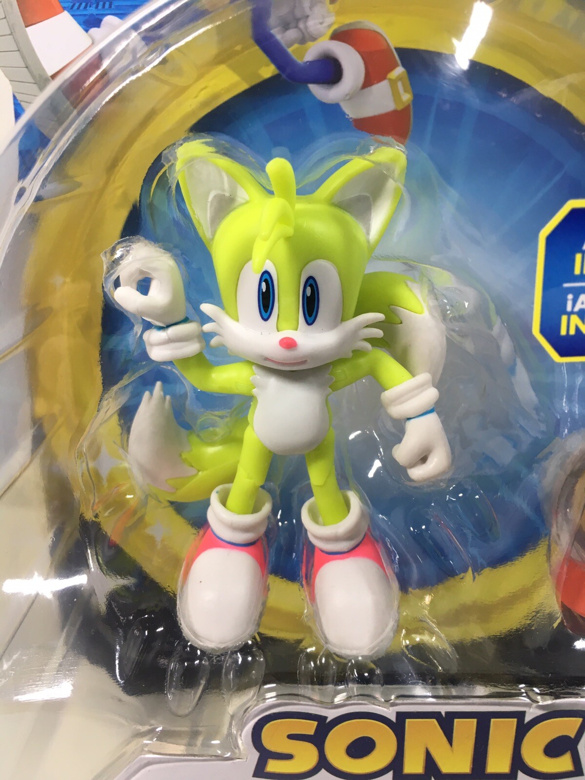 Neon Tails + Super Ring Item Box Sonic the Hedgehog 3" Action Figure ...