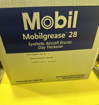 MOBIL 28 Synthetic Aircraft Grease, Clay Thickener - 13.4 Oz - 10Pack ...