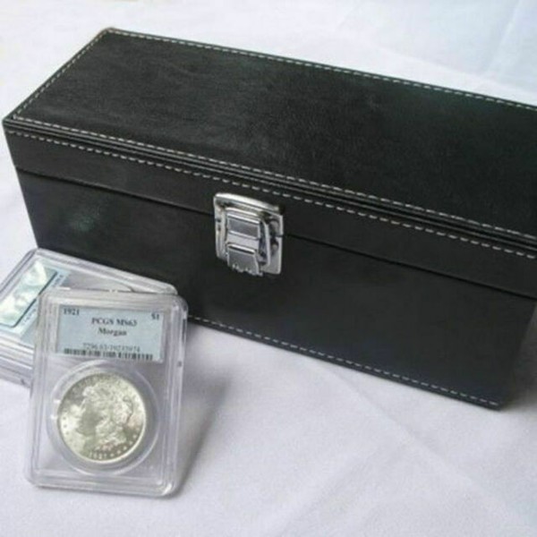 Storage Box/case Leather for NGC PCGS ANACS Certified Coin Holders ...