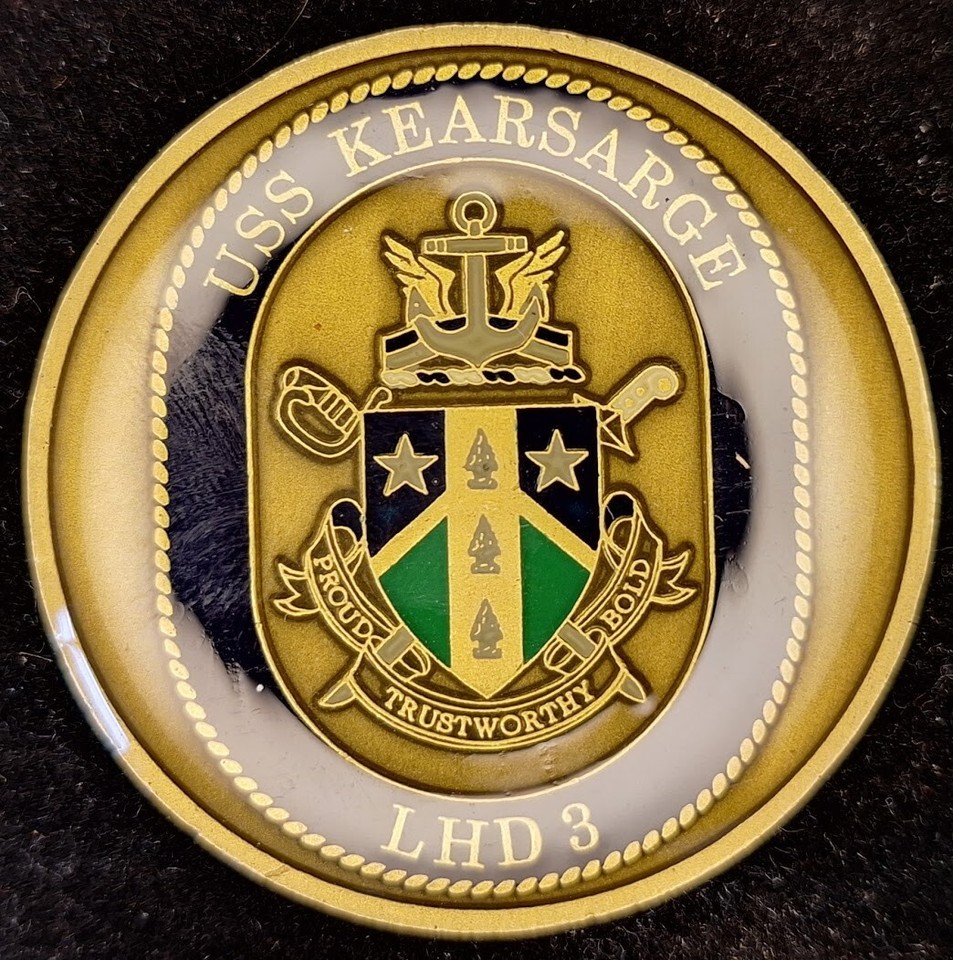 LHD-3 USS KEARSARGE - Proud, Trustworthy, Bold - Navy Challenge Coin | eBay