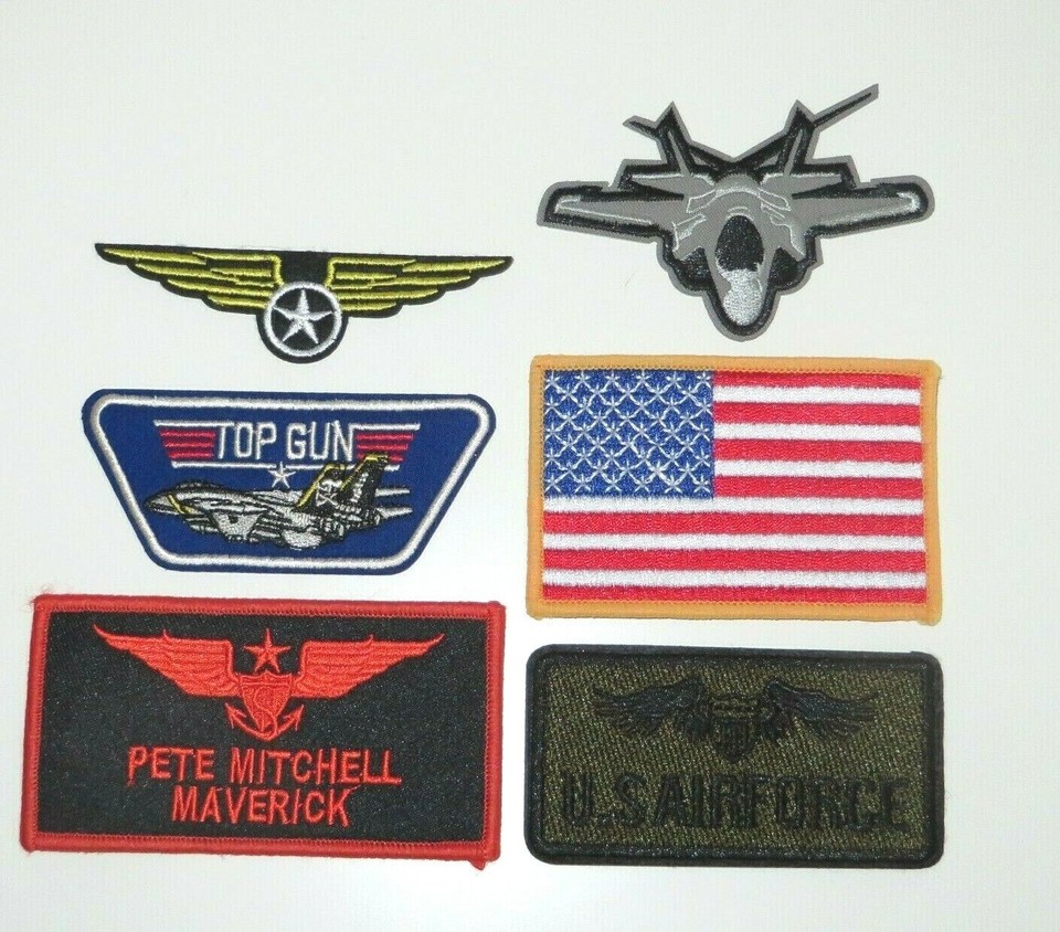Top Gun US Navy Maverick Patch For Cosplay Uniform Sew/Iron On Patch ...