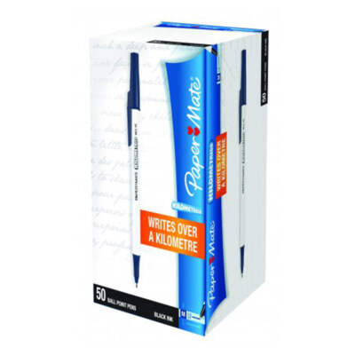 Papermate Kilometrico Penna a sfera media da scrittura liscia 50 pezzi ...