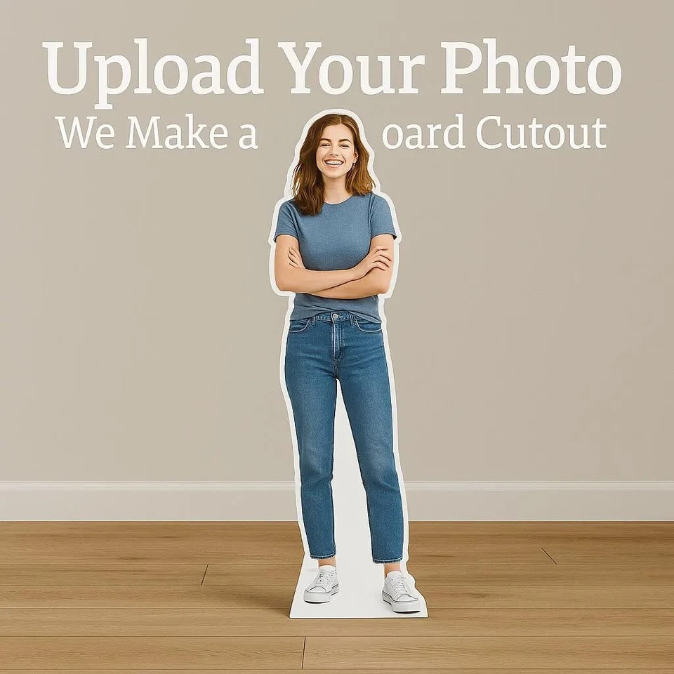 Personalised Life-Size Cardboard Cutout Standee from Your Photo (Single ...