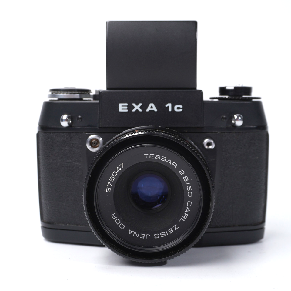 IHAGEE Exa 1c schwarz + Zeiss Tessar 2,8/50 Spiegelreflexkamera #4252 ...