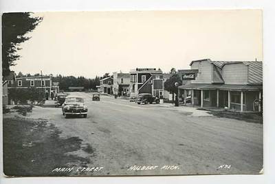 Hulbert MI Street View Old Cars RPPC Postcard | eBay