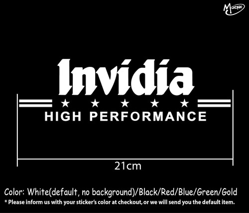 Invidia Stickers Reflective Car Parts Decals 21cm Business Signs Best ...
