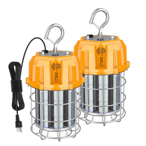 2Pack 80W LED Temporary Work Light Construction Jobsite Workshop ...