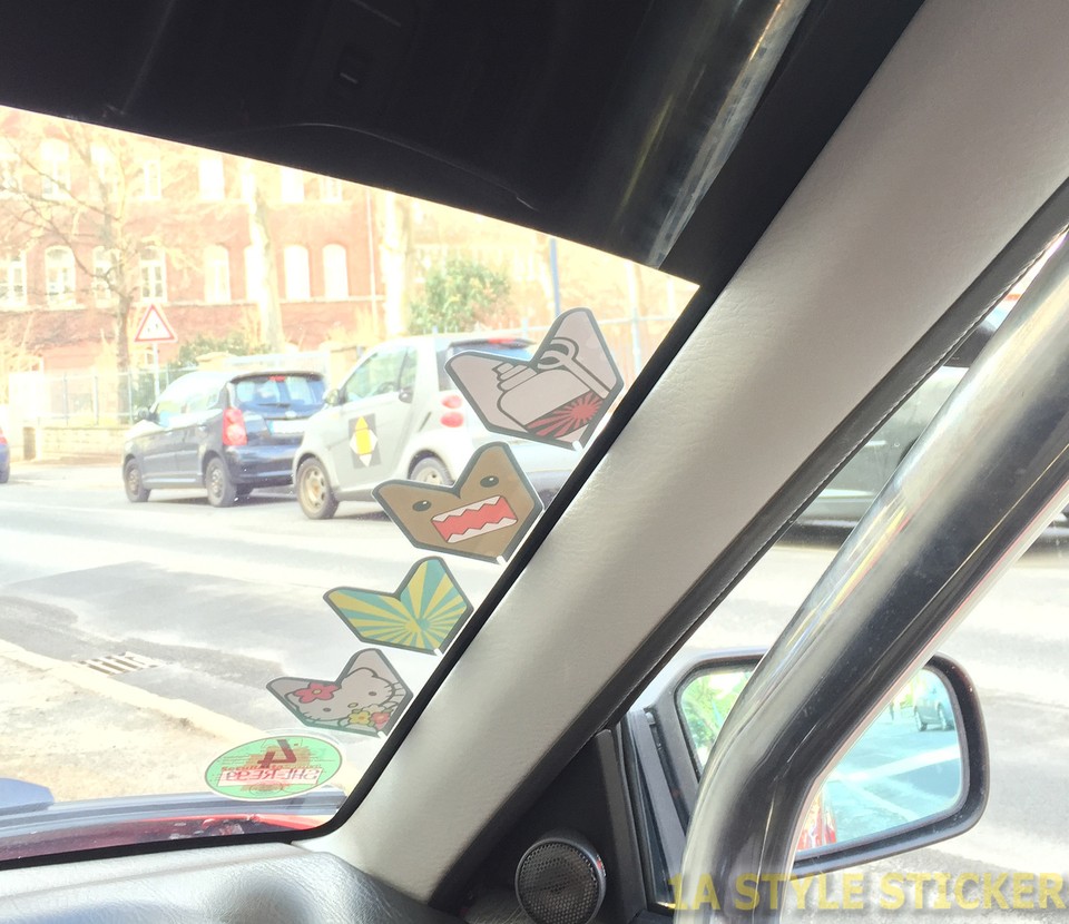 4x wakaba Sticker JDM Aufkleber SET style wakaba pfeil pedobär rising ...