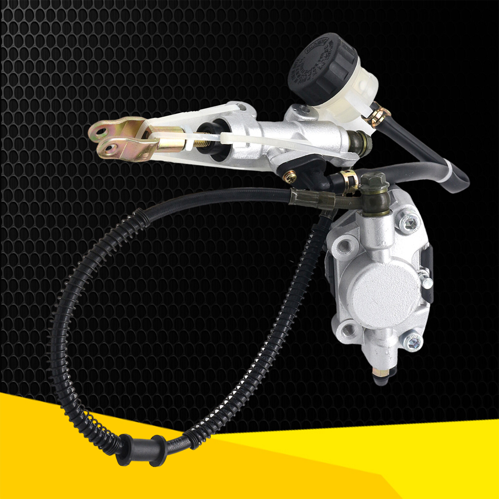 Hydraulic Rear Disc Brake Caliper Master Cylinder Brake Pads Foot Brake ...