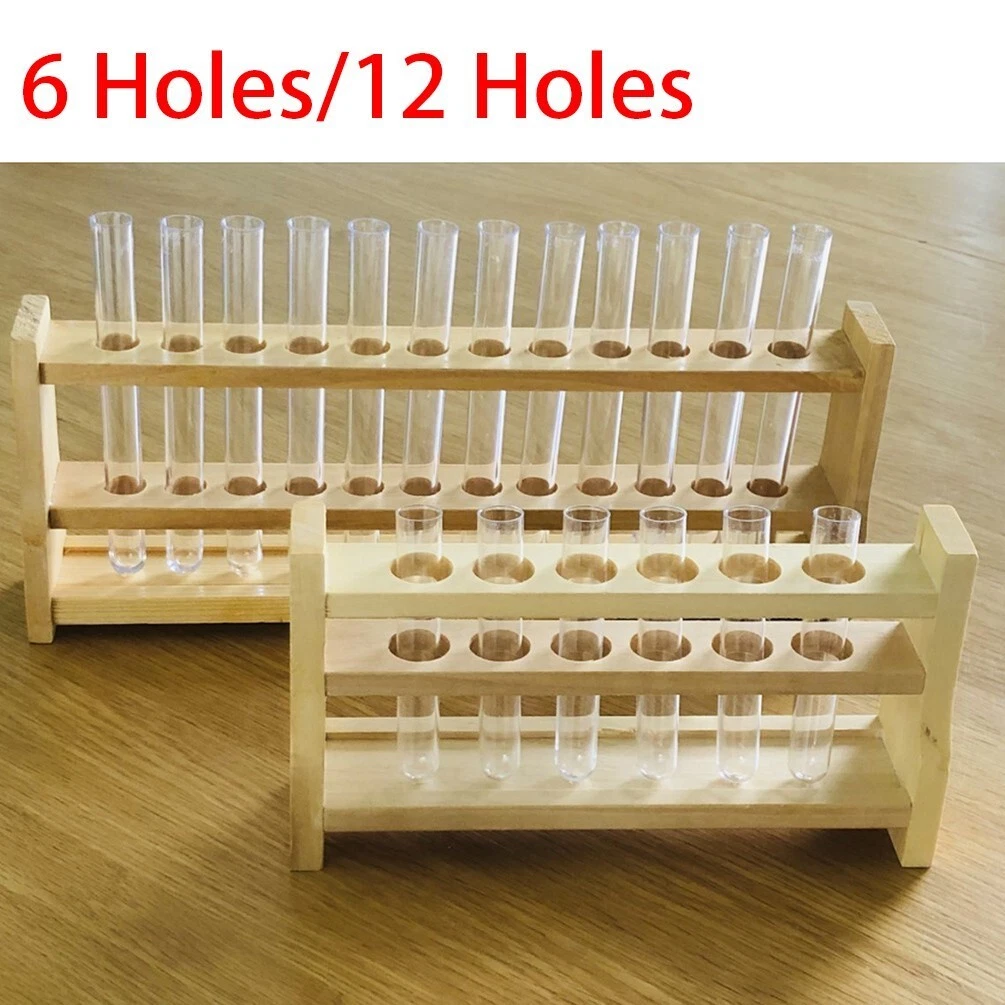 Test Tubes In Wooden Rack