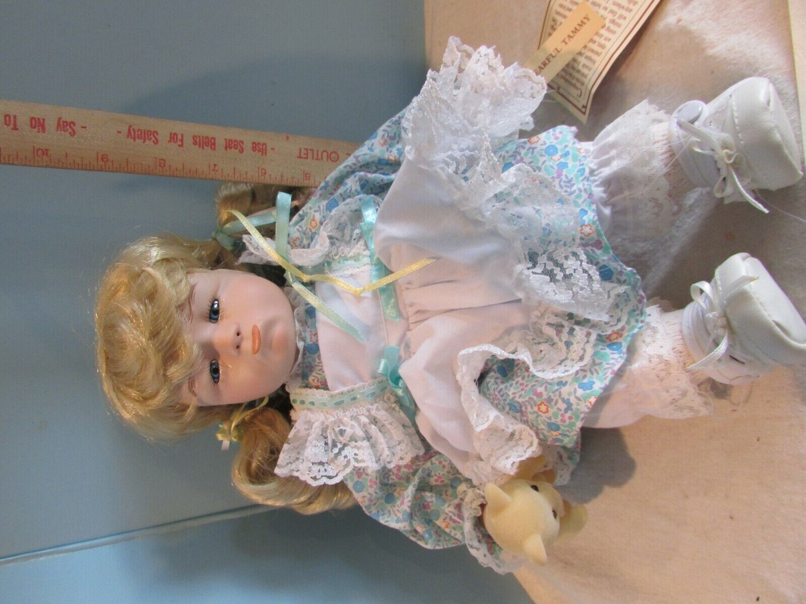 PORCELAIN DYNASTY DOLL "TEARFUL TAMMY "- BLONDE HAIR POUTING W/BOX- | eBay