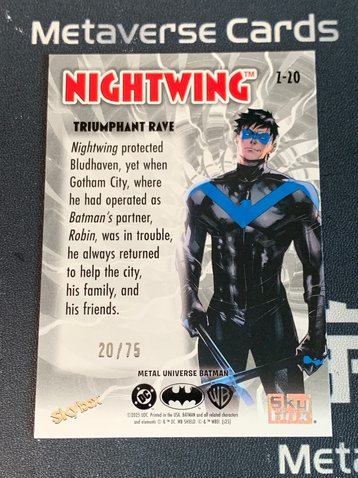 2025 Skybox Metal Universe Batman Nightwing Triumphant Rave /75 | eBay